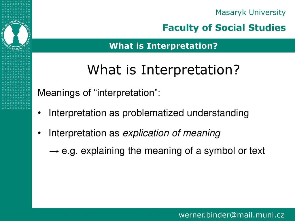 What does interpret mean store